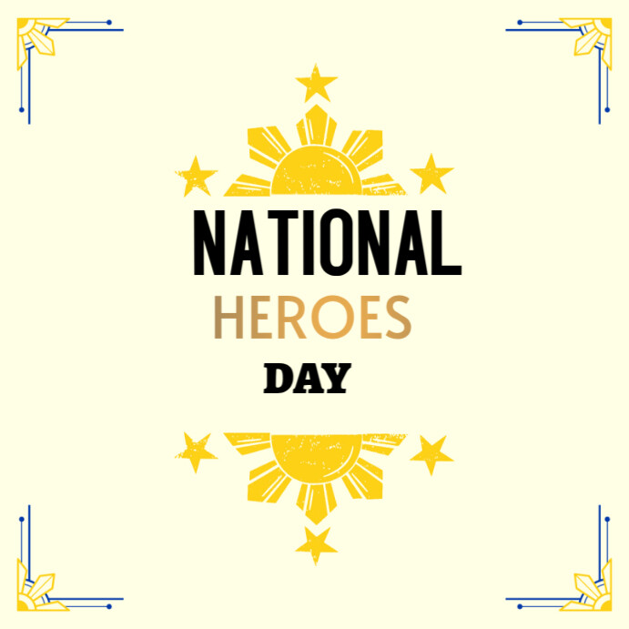 Joyful Happy National Hero Day Instagram Post Template | PosterMyWall