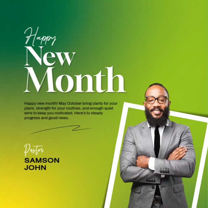 Copy of Joyful Happy New Month Square (1:1) | PosterMyWall