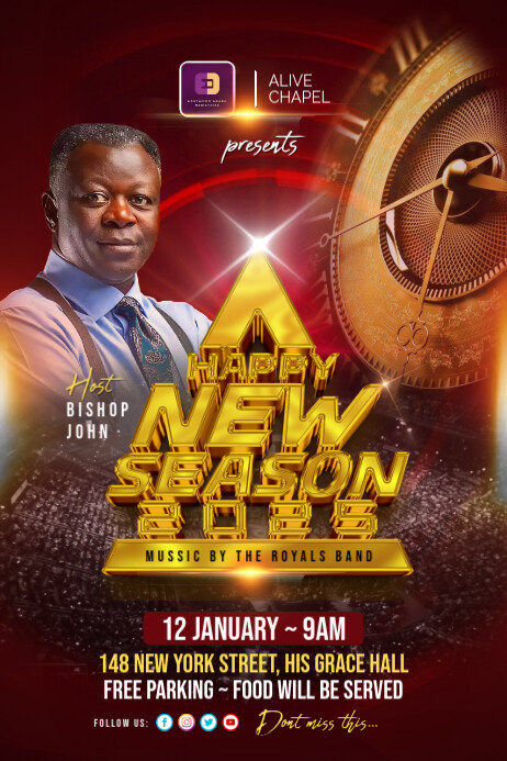 Copy of Joyful Happy New Season Poster Poster | PosterMyWall