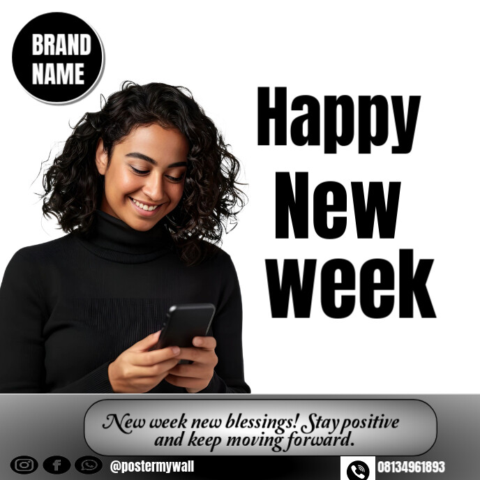 Joyful Happy New Week Album Cover Template | PosterMyWall