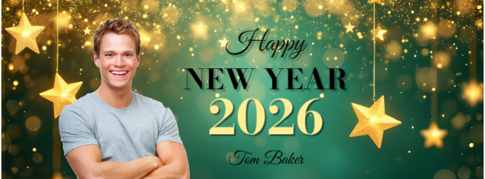 Joyful Happy New Year Facebook Cover Photo Template | PosterMyWall