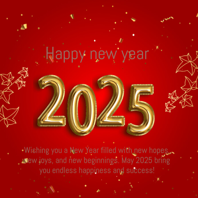 Joyful Happy New Year Instagram Post Template | PosterMyWall