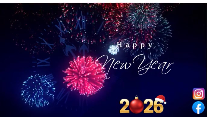 Joyful Happy New Year Youtube Thumbnail Template | PosterMyWall