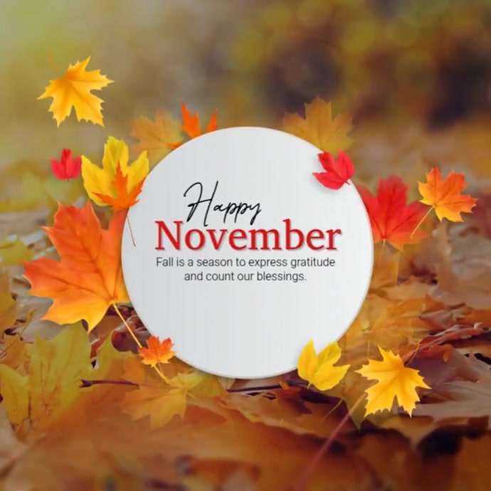 Joyful Happy November Instagram Post Template | PosterMyWall