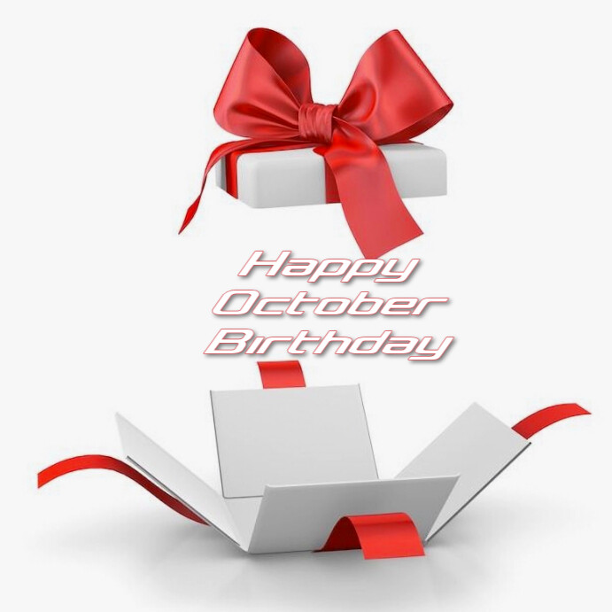 Joyful Happy October Birthday Instagram Post Template | PosterMyWall
