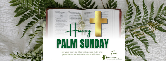 Joyful Happy Palm Sunday Facebook Cover Photo Template | PosterMyWall