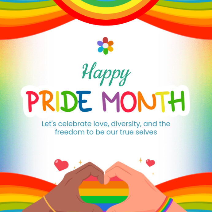 Joyful Happy Pride Month Instagram Post Template | PosterMyWall