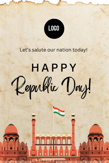Joyful Happy Republic Day Poster Template | PosterMyWall
