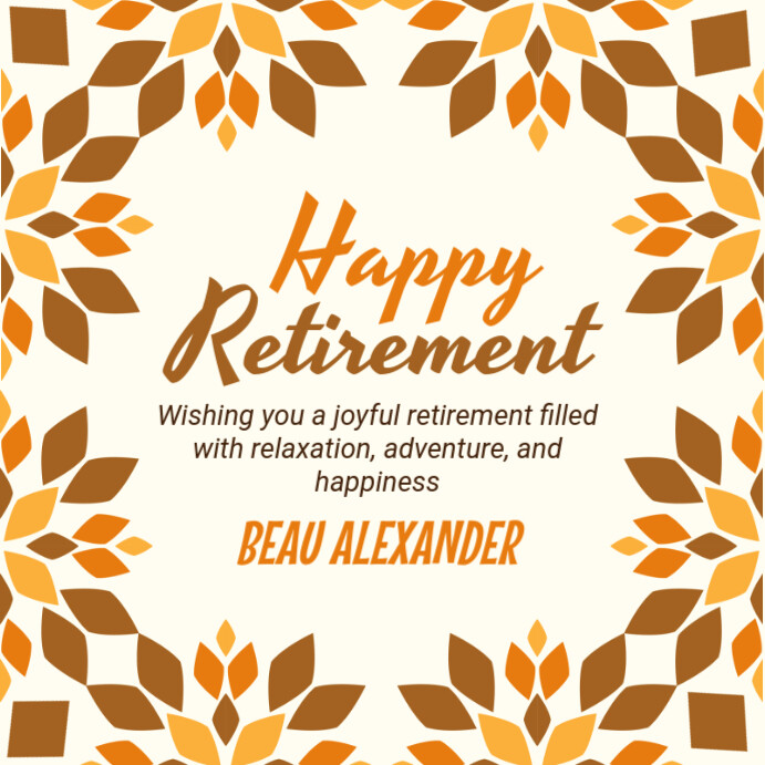 Joyful Happy Retirement Instagram Post Template | PosterMyWall