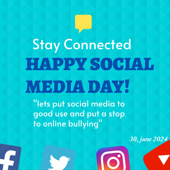 Joyful Happy Social Media Day Instagram Post Template | PosterMyWall