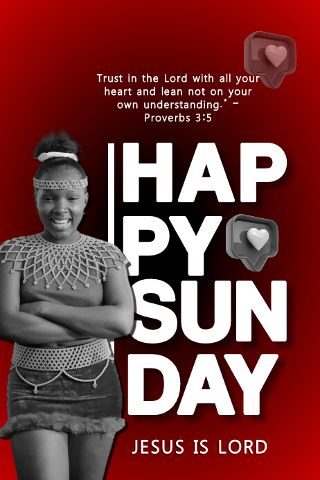 Joyful Happy Sunday Banner 4' × 6' Template | PosterMyWall