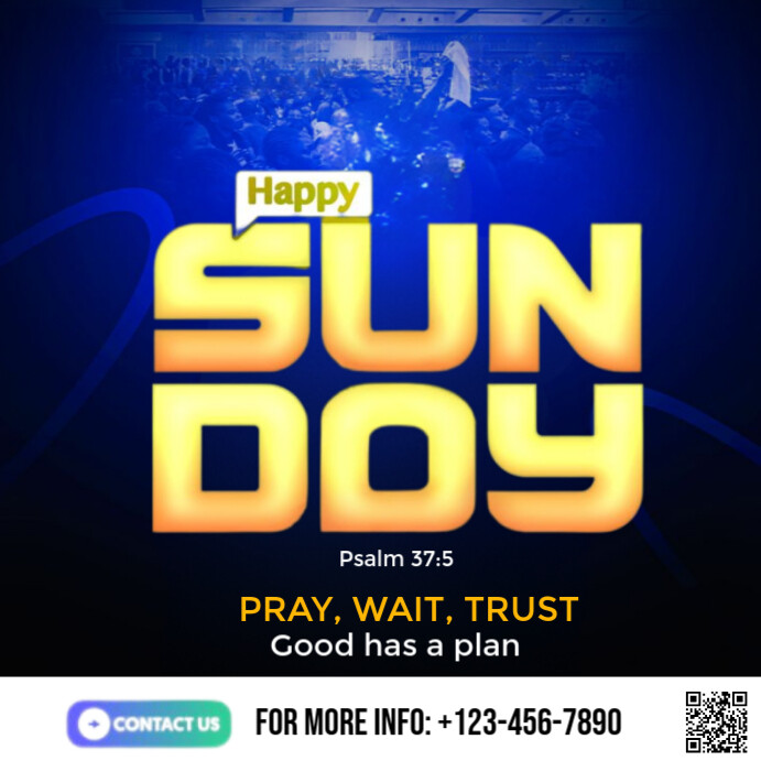 Joyful Happy Sunday Flyer Instagram Post Template | PosterMyWall