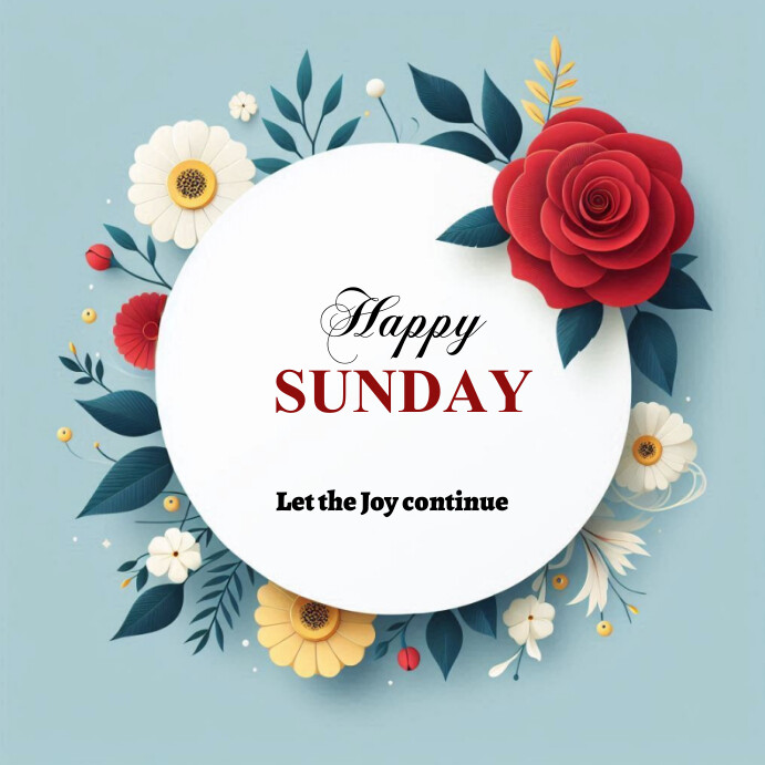 Joyful Happy Sunday Instagram Post Templat | PosterMyWall