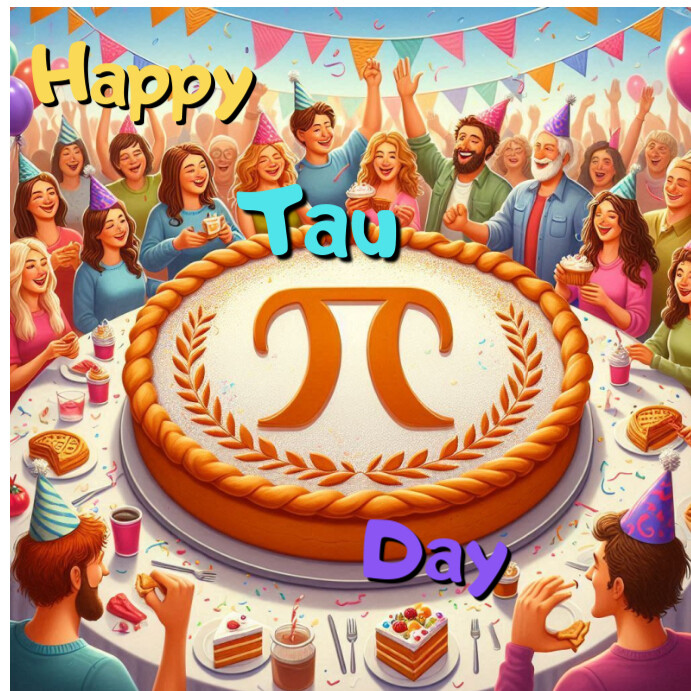 Joyful Happy Tau Day Instagram Post Template | PosterMyWall