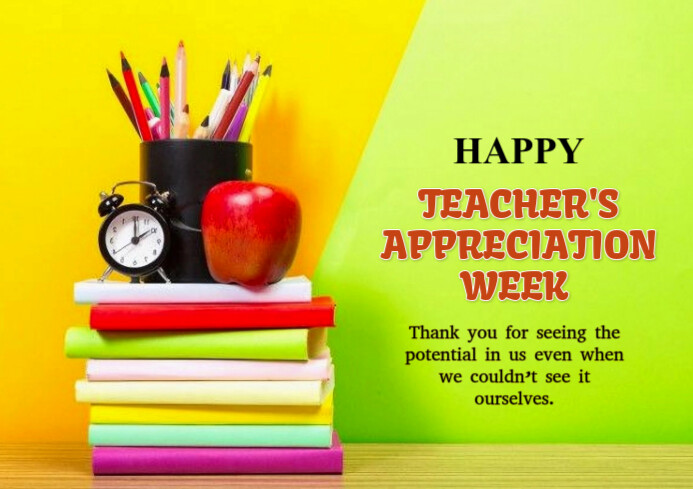 Joyful Happy Teacher's Appreciation Week A4 Template | PosterMyWall