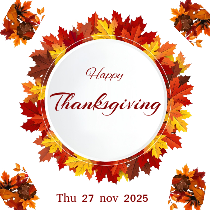 Joyful Happy Thanksgiving Instagram Post Modelo | PosterMyWall