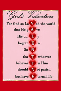 John 3 16 Valentine Template No Greater Love John 316 Red Hearts