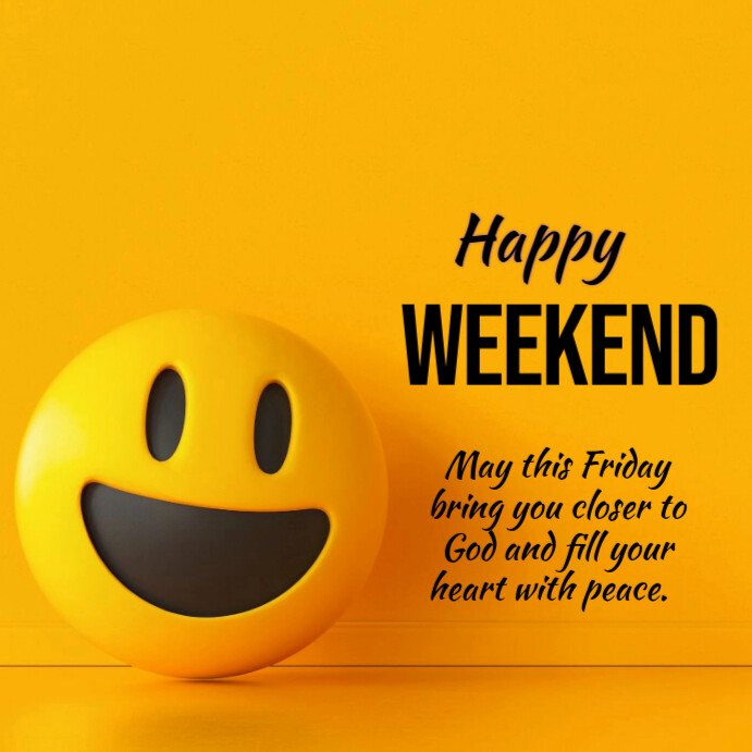 Joyful Happy Weekend Instagram Post Template | PosterMyWall