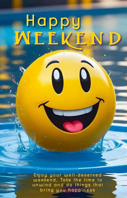 Joyful Happy Weekend Wattpad Cover Template | PosterMyWall