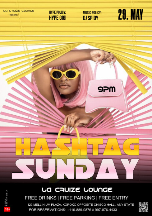 Joyful Hashtag Sunday A4 Template | PosterMyWall