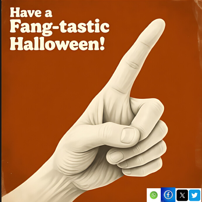 Joyful Have A Fang-tastic Halloween Instagram Post Template | PosterMyWall