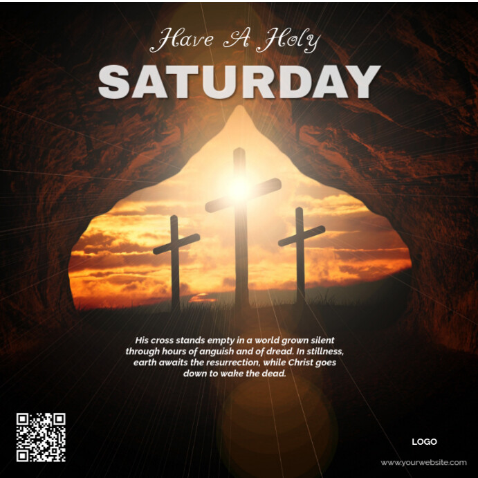 Copy of Joyful Have A Holy Saturday Instagram Post | PosterMyWall