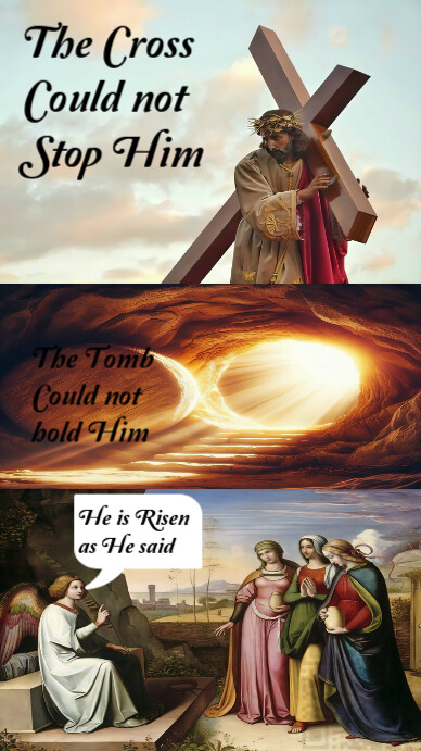 Joyful He Is Risen Digital Display (9:16) Template | PosterMyWall