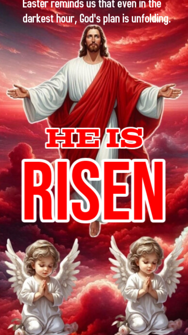 Joyful He Is Risen Easter Sunday Instagram Story Template | PosterMyWall