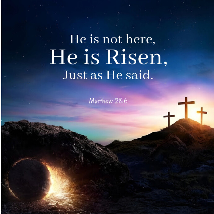 Modèle Joyful He Is Risen Instagram Post | PosterMyWall