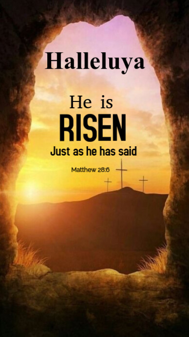 Joyful He Is Risen Instagram Story Template | PosterMyWall