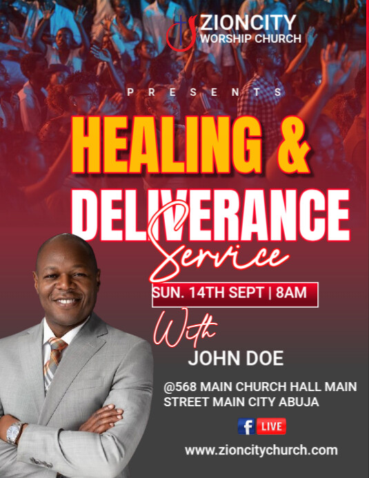 Joyful Healing And Deliverance Flyer (us Letter) Template | PosterMyWall