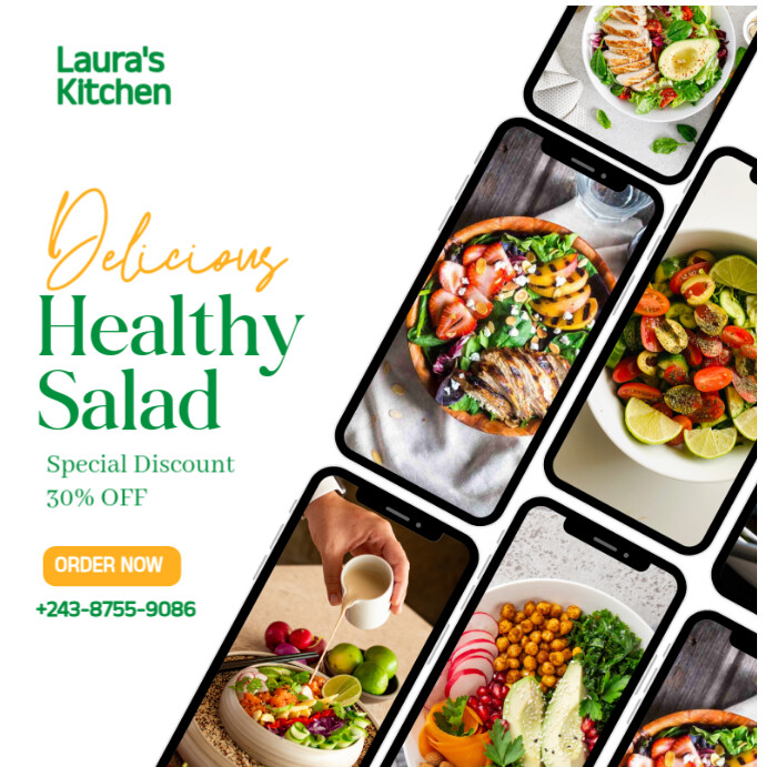 Copy of Joyful Healthy Salad Ad Instagram Post | PosterMyWall