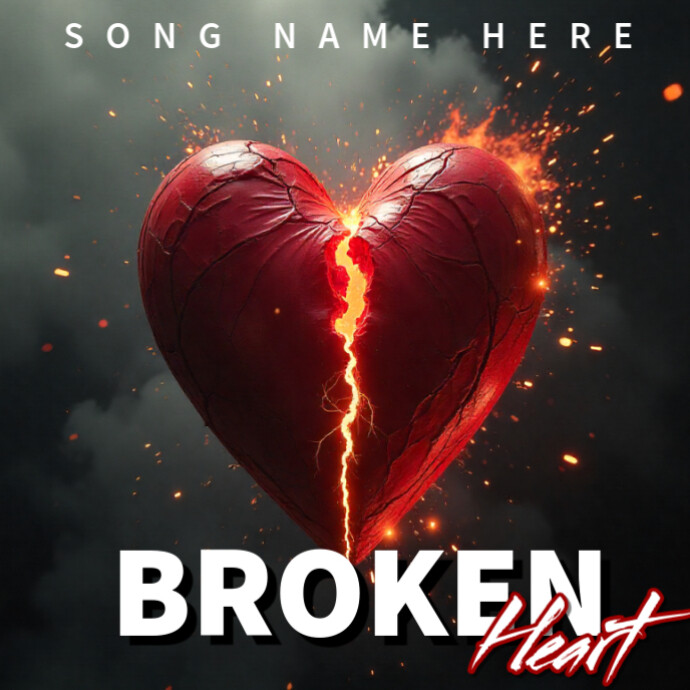 Joyful Heart Broken Album Cover Template | PosterMyWall