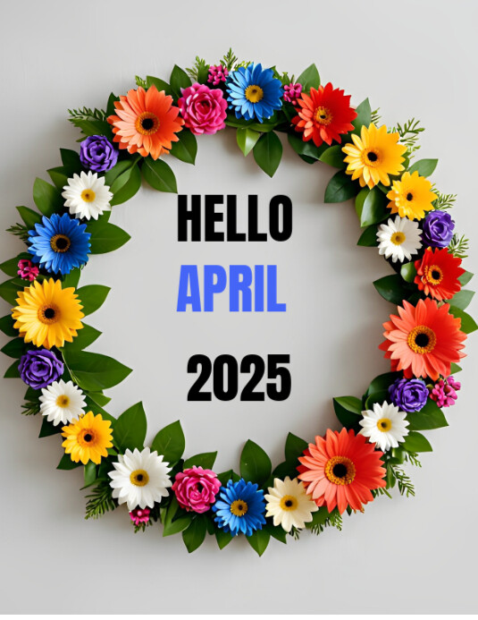 Joyful Hello April Flyer (us Letter) Template | PosterMyWall