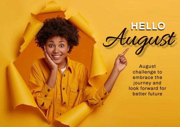 Joyful Hello August A4 Template | PosterMyWall