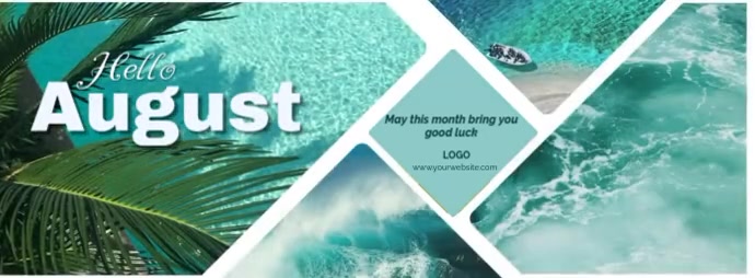 Joyful Hello August Facebook Cover Photo Templat | PosterMyWall