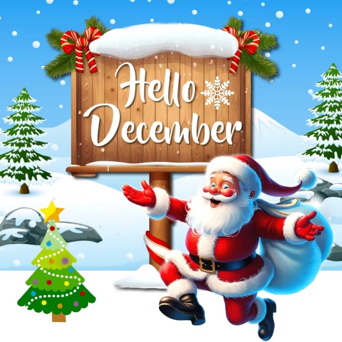 Joyful Hello December2024 Instagram Post Templat | PosterMyWall