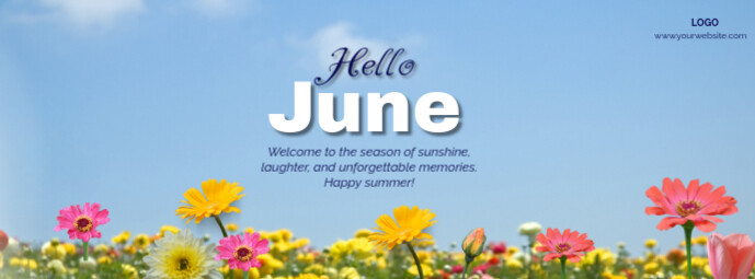 Joyful Hello June Facebook Cover Photo Template | PosterMyWall