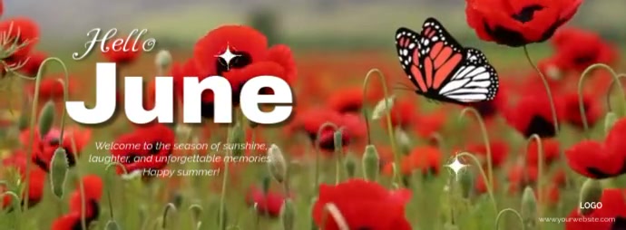 Copy of Joyful Hello June Facebook Cover Photo | PosterMyWall