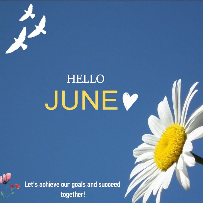 Modèle Joyful Hello June Instagram Post | PosterMyWall