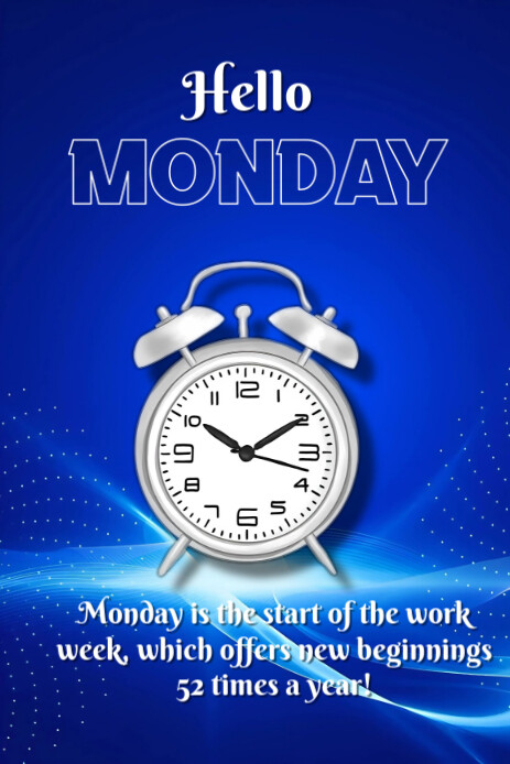 Copy of Joyful Hello Monday Pinterest Graphic | PosterMyWall