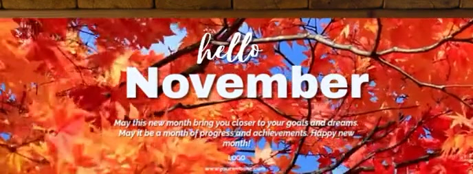Joyful Hello November Facebook Cover Photo เทมเพลต | PosterMyWall