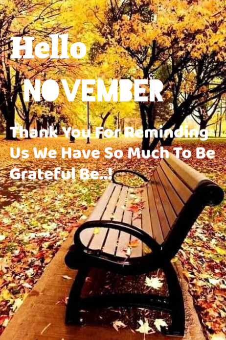 Joyful Hello November Poster Template | PosterMyWall