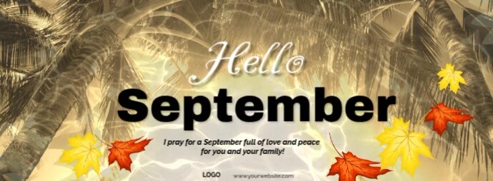 Joyful Hello September Facebook Cover Photo Template | PosterMyWall