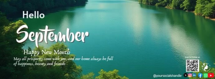 Joyful Hello September Happy New Month Facebook Cover Photo Template ...