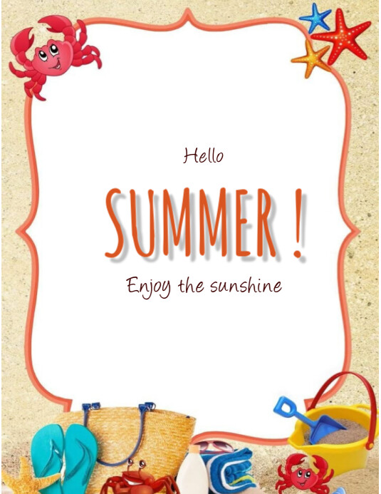 Joyful Hello Summer Flyer (us Letter) Template | PosterMyWall