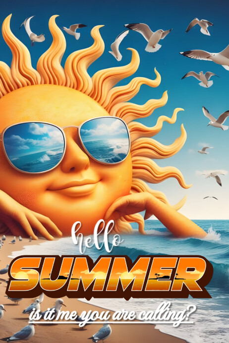Joyful Hello Summer Poster Template | PosterMyWall