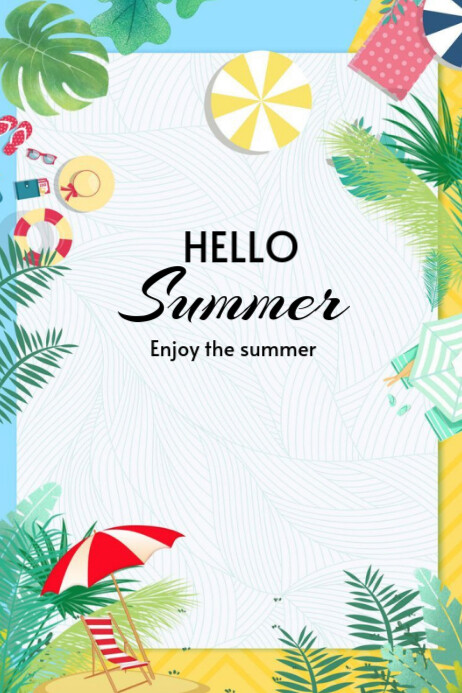 Joyful Hello Summer Tampelte 2025 Poster Template | PosterMyWall