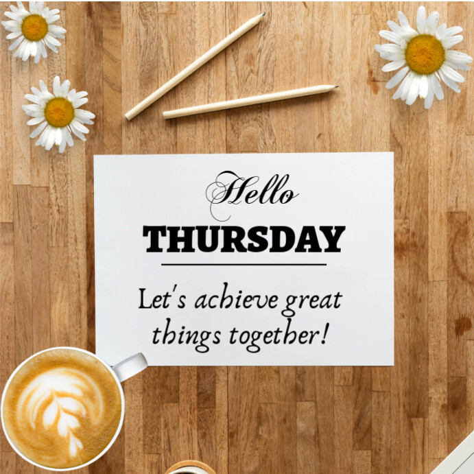 Joyful Hello Thursday Instagram Post Templat | PosterMyWall