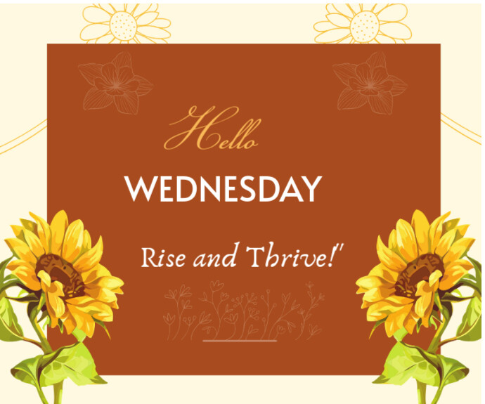Copy of Joyful Hello Wednesday Motivation Medium Rectangle | PosterMyWall